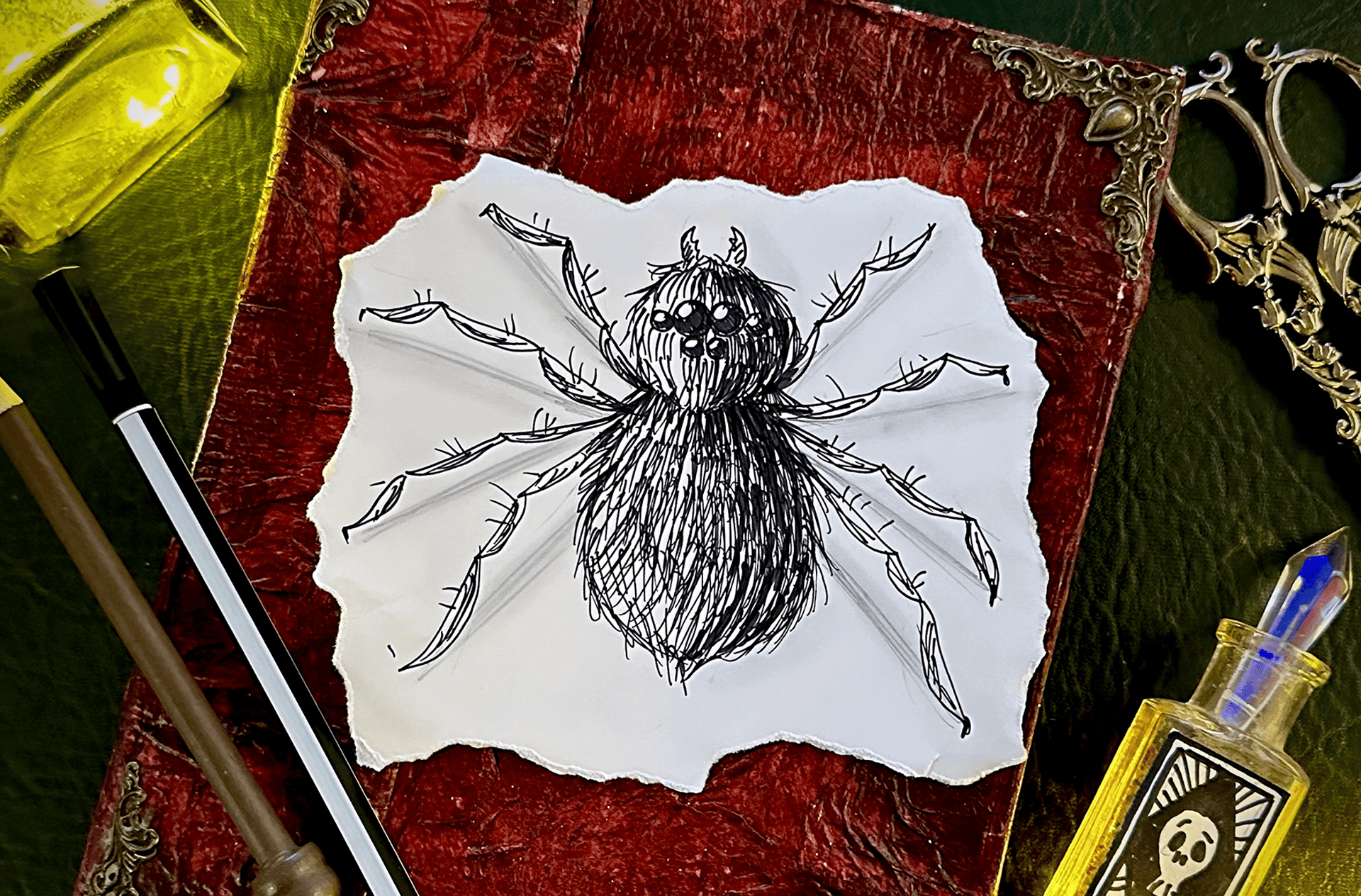 Unleashing Creativity with Black Pen Sketching - Wizardry craft